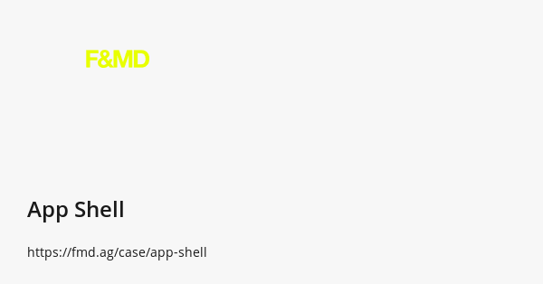 App Shell | FMD